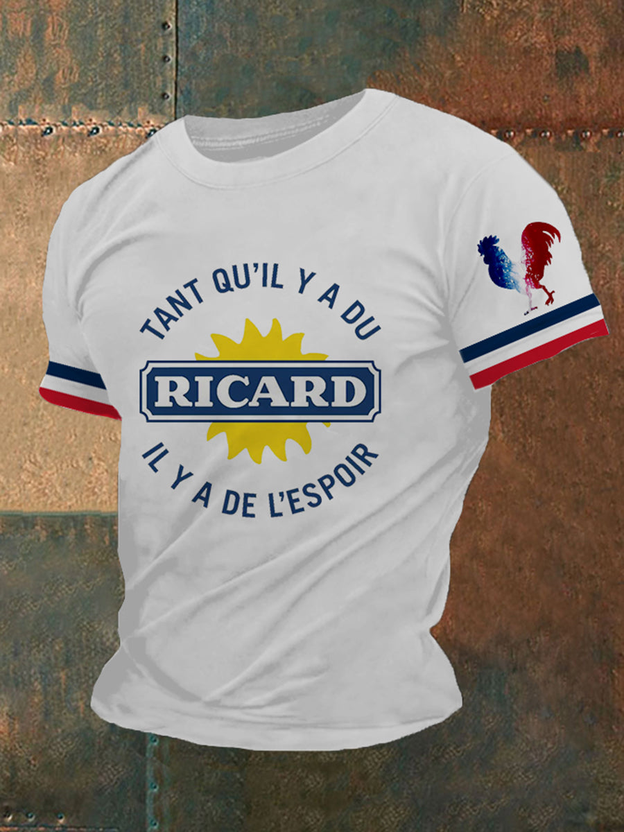 T-shirt imprimé à manches courtes Tant Qu'il Y A Du Ricard Homme ...